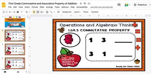 First Grade Commutative and Associative Properties of Addition - Google ...