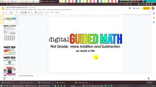 Digital Guided Math First Grade More Addition & Sub by Reagan Tunstall