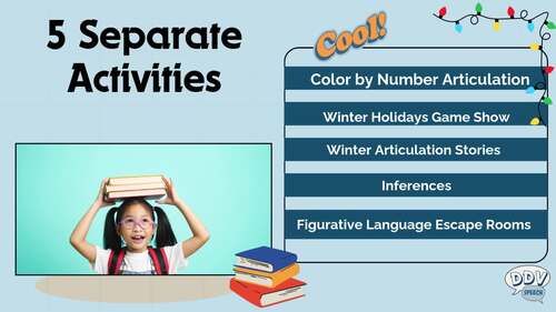 December Winter Speech Therapy Middle School Language Articulation ...