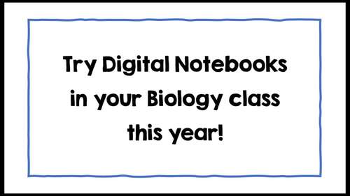 Biology Digital Interactive Notes - Cornell Notes - Distance Learning