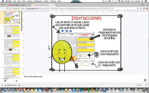 Reading Comprehension in Spanish for Google Classroom - Lecturas de ficción