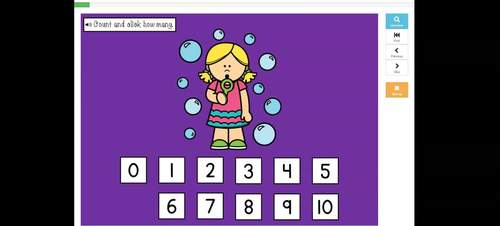 Counting to 10 to Build Number Sense 0-10 with Bubbles Boom™ Cards