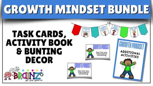 Growth Mindset SEL Bundle | Task Cards, Editable Activities & Classroom ...