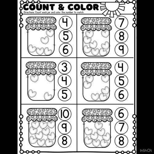 Counting Numbers Within 10: Engaging Counting Jars Math Activities Set 2