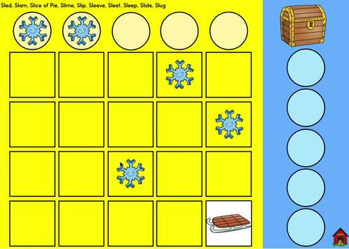 Digital Winter Articulation Cariboo Game by Jennie's Speech Room