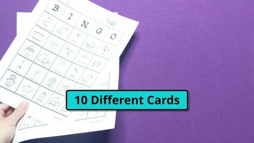 Object Description Fall Bingo Small Group Pack by Imaginative SLP