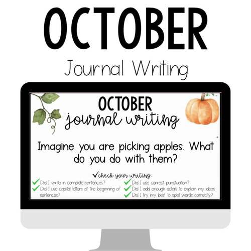 October Writing Prompts Bell Ringer Journal Daily Morning Work for High ...