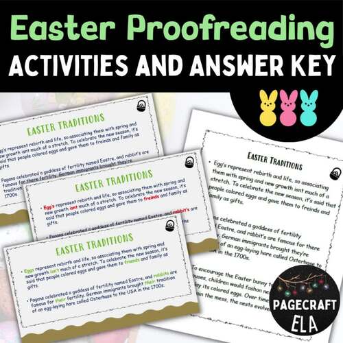 Easter Proofreading Passages to Correct Spelling Punctuation Grammar Errors