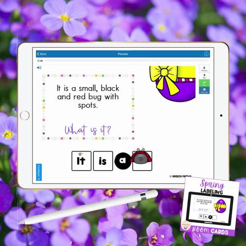 Spring Labeling Boom Cards by Speech Friend | TPT