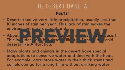 The Desert Habitat: Virtual Field Trip by Mrs Mac's Teaching Hacks