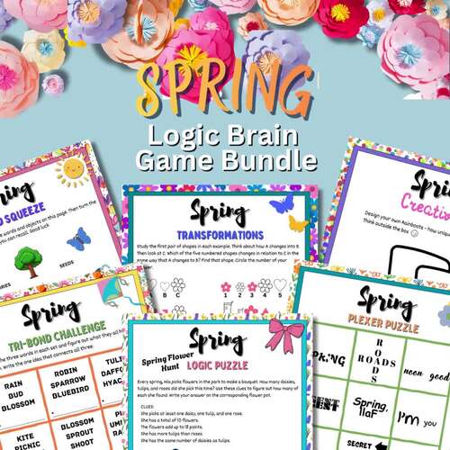 Spring Logic Puzzle Pack | Critical Thinking Activities for Kids ...