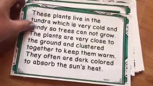PLANT ADAPTATIONS 20 Photo Description Sort Task Cards Distance Learning