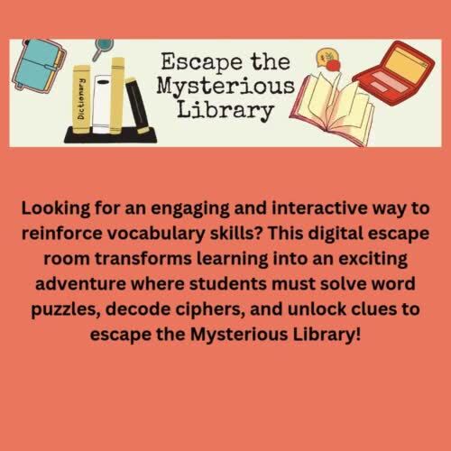 Escape the Mysterious Library ELA Escape Room | TPT