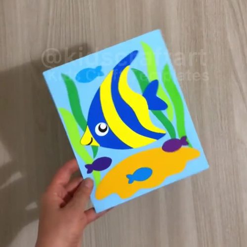 2D Shape Under the Sea Fish Craft Ocean Habitat Animals Summer Crafts ...