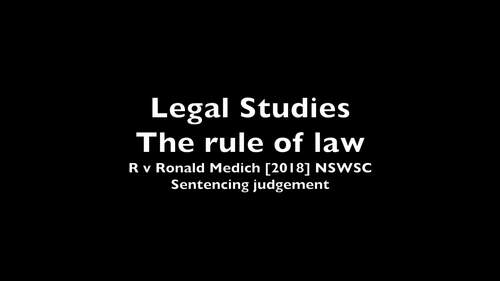 Yr.11/12 Legal Studies: Supreme Court case summary. Rule of law ...