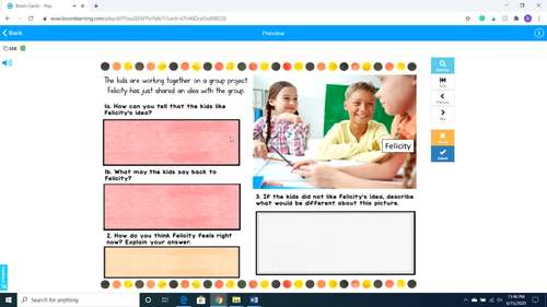 Making social inferences boom cards social skills upper elementary SET 1