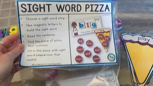 Sight Word Pizzas Activity by Fun Hands-on Learning | TPT
