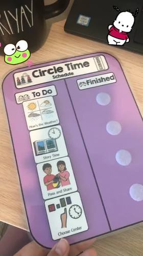 Circle Time Morning Meeting Visual Schedule for Autism Distance ...