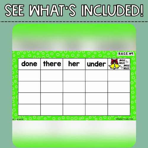 High Frequency Word R.A.C.E | K-2 Bundle: Christmas Theme | IMSE OG+ ...