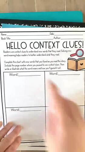 Spring Context Clues Practice Worksheets Cloze Reading Passages 3rd 4th ...