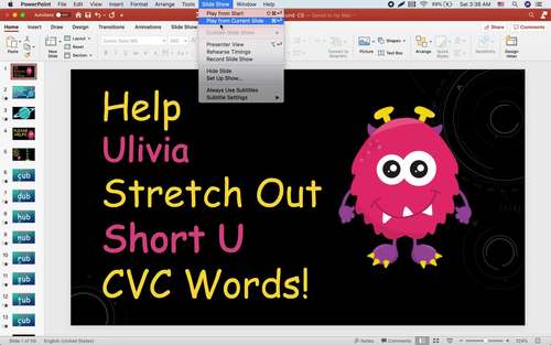 Short u CVC Words - Interactive Powerpoint Game by Computer Crafty Caroline