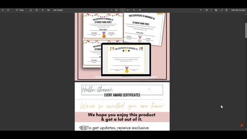 Editable Award Templates, EOY Student Awards, Class EOY Certificates ...