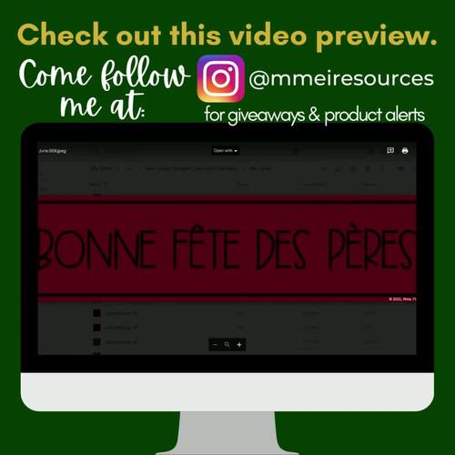 French Google Classroom Headers | June, July & August by Mme I's Resources