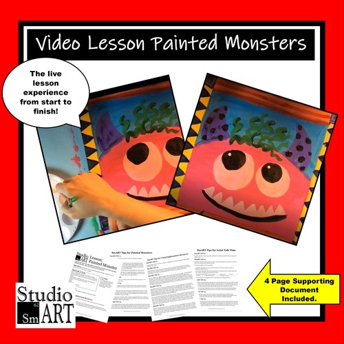 Homeschool Complete Video Art Lesson | Painted Monsters by Studio Smart