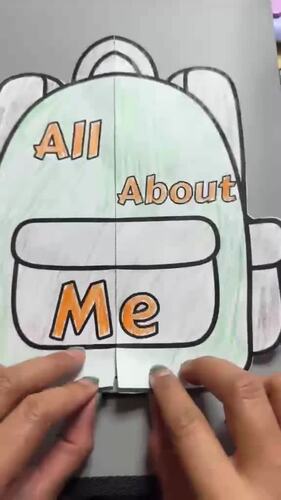 All About Me Backpack Craft | Back to School Activity by Sasibloom