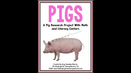 Pig Research and Writing Project by Kindergarten Smorgasboard | TPT