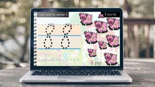 Numbers 1 to 30 | Farm theme | NSW Font by On Butterfly Wings | TPT