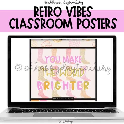 Retro Vibes Classroom Posters. Upper Elementary Decor. by Oh Happy Day ...