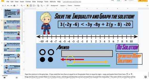 Algebra 1: Solving & Graphing Compound Inequalities A.5B Paper & Digital