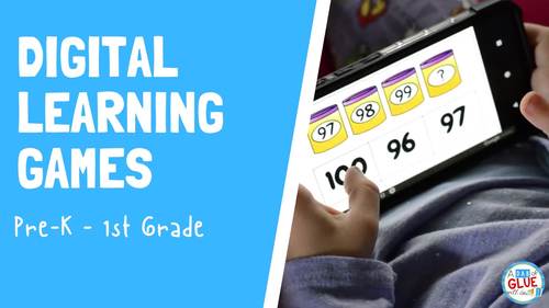 First Grade Digital Learning Bundle by A Dab of Glue Will Do | TpT