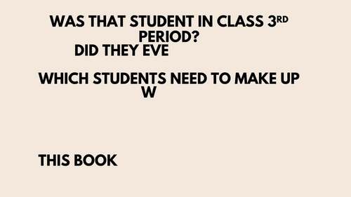 Academic Year Attendance Tracker: Middle & High School Edition/Seasonal ...