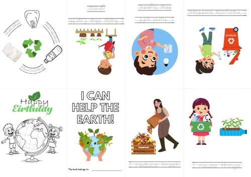 Earth Day Mini Book | Fun Writing & Coloring Activity for Pre-K ...