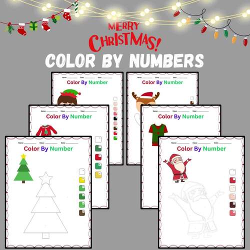 Christmas Color by Number - Fun Christmas Coloring Pages - Extensive ...