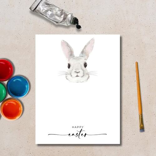 Footprint Easter Bunny Craft Idea Handprint April Craftivity Toddler ...