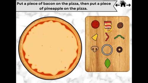 Following Two Step Directions BOOM Cards™ Pizza Style - Digital Activity