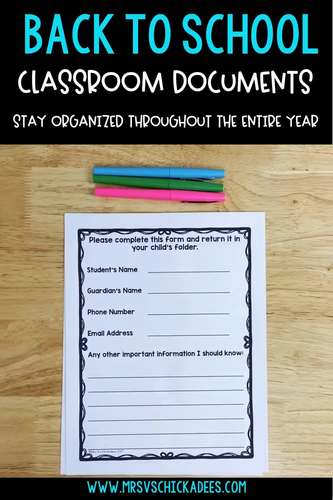 Classroom Documents & Paperwork for the Year: EDITABLE and PRE-MADE