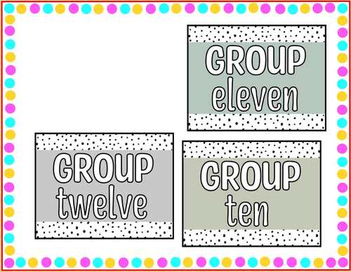 Printable Boho Neutral Table, Team and Group Labels, Classroom Organization