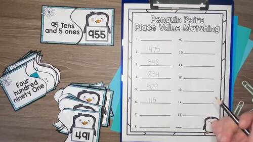 3 Digit Place Value Matching Cards Activity - Base Ten, Expanded Form ...