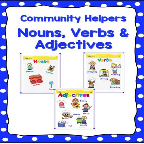 Community Workers Parts of Speech by Pint Size Learners | TPT