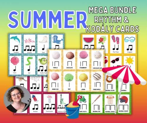 Summer Fun Music Rhythm Mega Bundle: 256 cards! | TPT