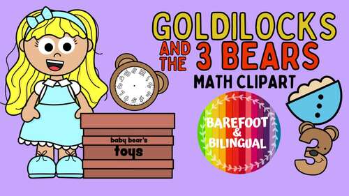 Goldilocks and the Three Bears Math Clipart | TPT