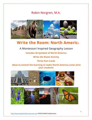 North America Passport Activity Geography Write the Room Montessori 3 ...