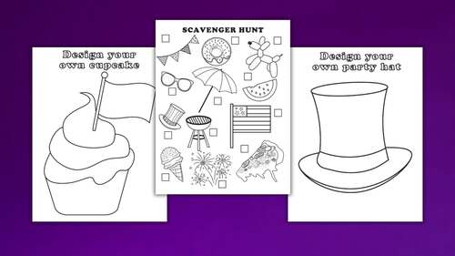 Summer Coloring Sheets 4th of July USA Independence Day Activity Page ...