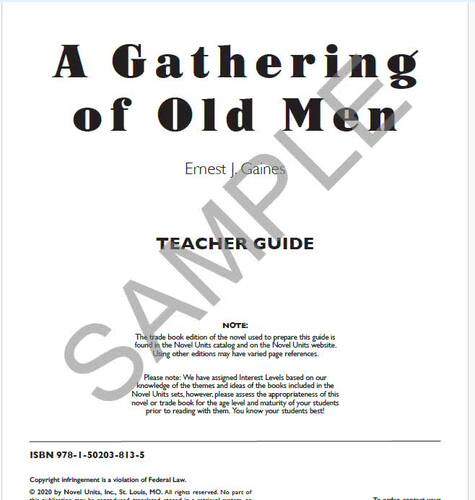 A Gathering of Old Men Novel Units® Teacher Guide Novel Study Grade 10 ...