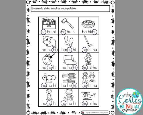 Centros conciencia fonológica- Letra H by mrscortes | TPT