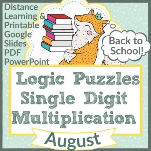 Dollar Deal Math Logic Puzzles Multiplication Enrichment Back to School